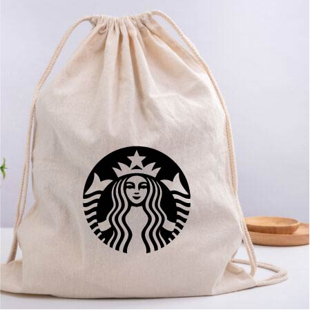 Calico Library Bag w/ Drawstrings – Winning Spirit Warehouse
