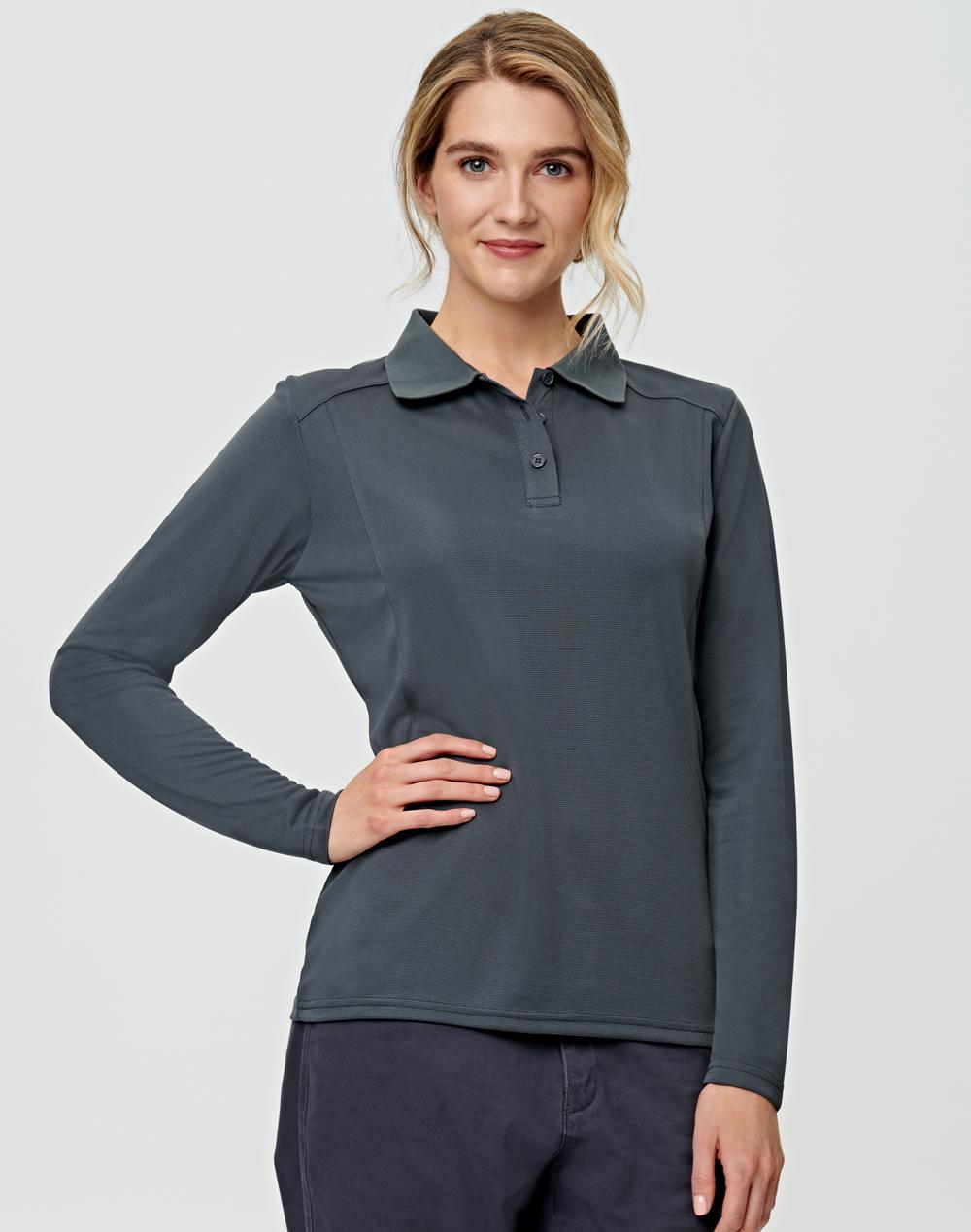 PS90 LUCKY BAMBOO LONG SLEEVE POLO Ladies – Winning Spirit Warehouse